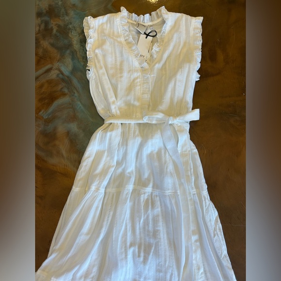 Finley | Dresses | Finley Self Tie Elegant White Sleeveless Xl Dress ...